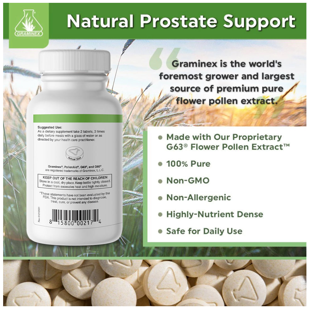 Graminex PollenAid Flower Pollen Extract - Natural Prostate Support ...